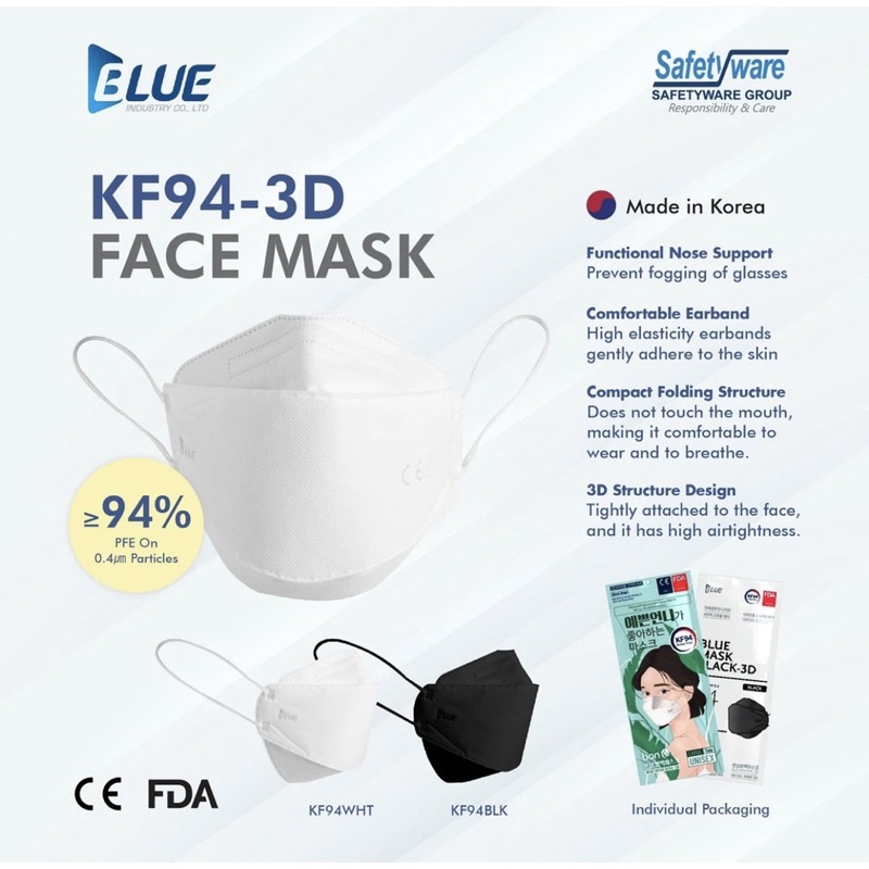 Safetyware KF94-3D Face Mask (READY STOCK!) | Shopee Malaysia