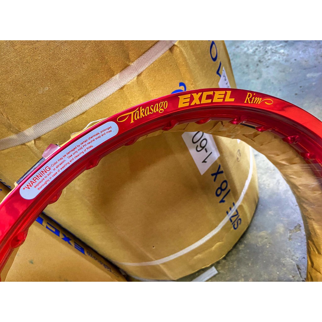 Takasago Excel Rim Japan Original 160 x18 Merah biru hitam | Shopee ...