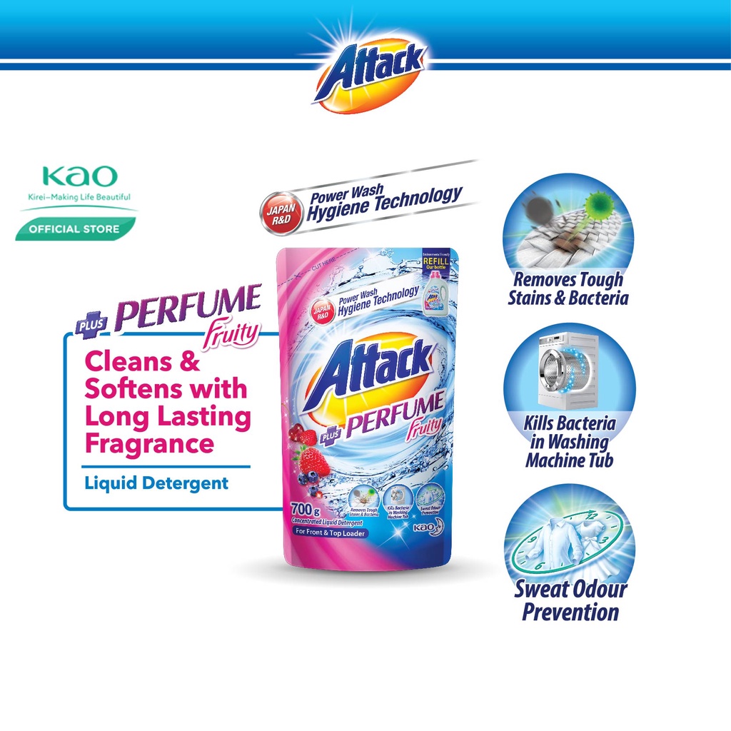 ATTACK Liquid Perfume Detergent Fruity (LATPJ) - 700g | Shopee Malaysia