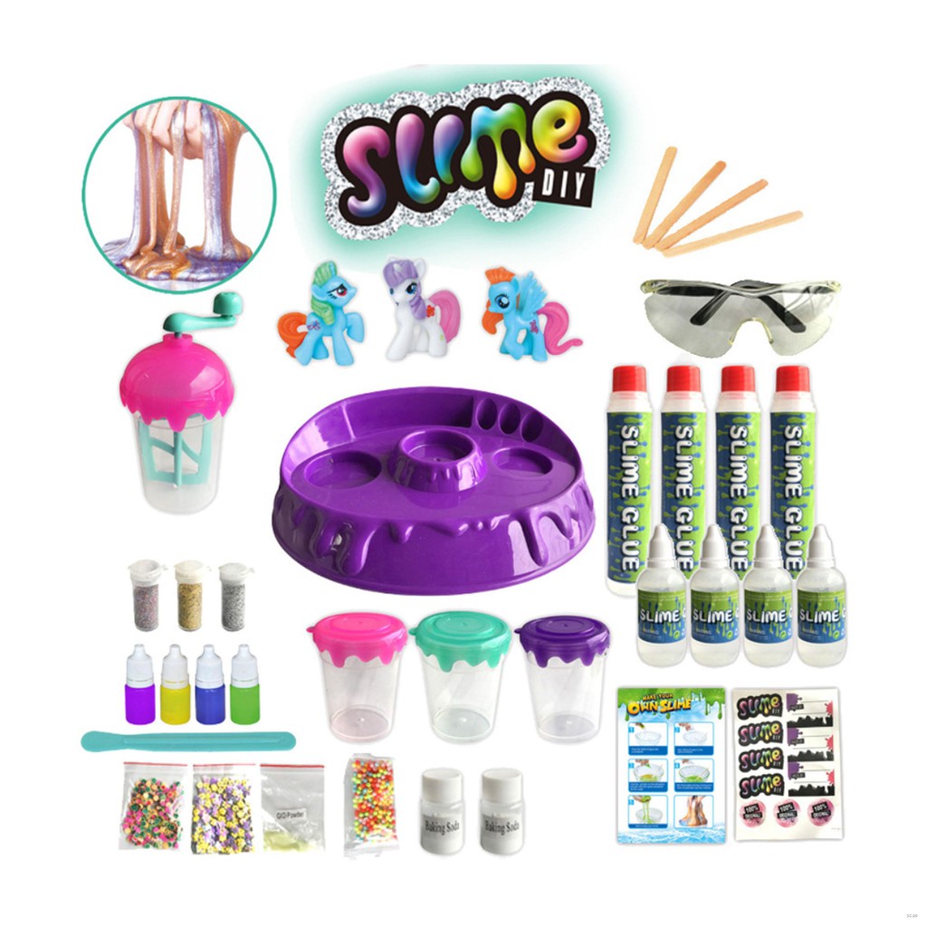 ™ஐ☼Deluxe DIY Slime Maker Factory Kit Toy Glitter Fun Educational ...