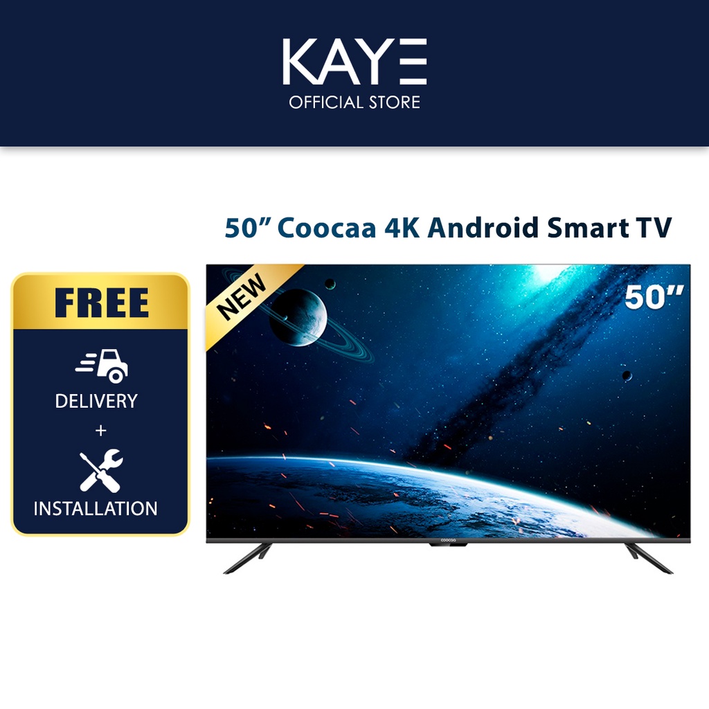 Coocaa TV 50S6G (50 Inch) 4K UHD Android TV Smart TV LED with Netflix & Playstore | Shopee Malaysia