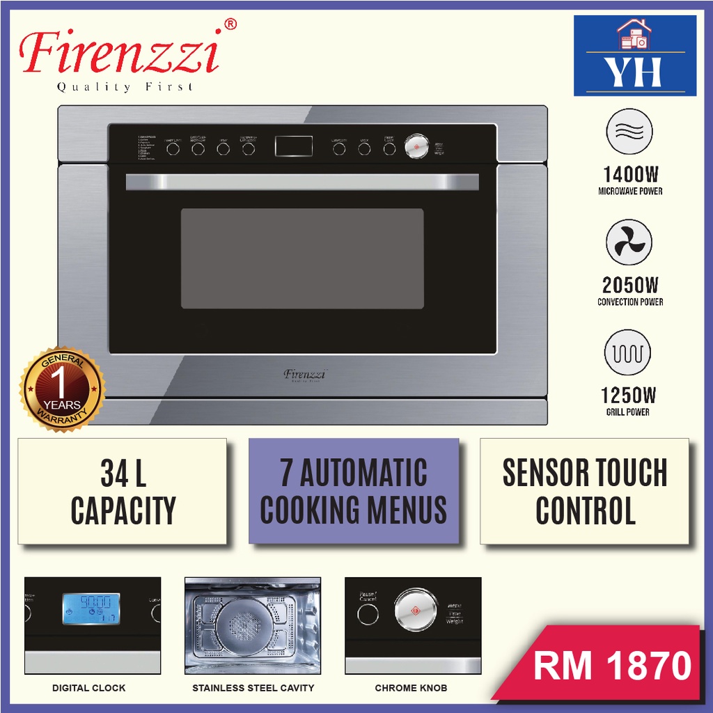 Firenzzi 34L Built-in Microwave with Sensor Touch Control - FBW-3490 XP ...