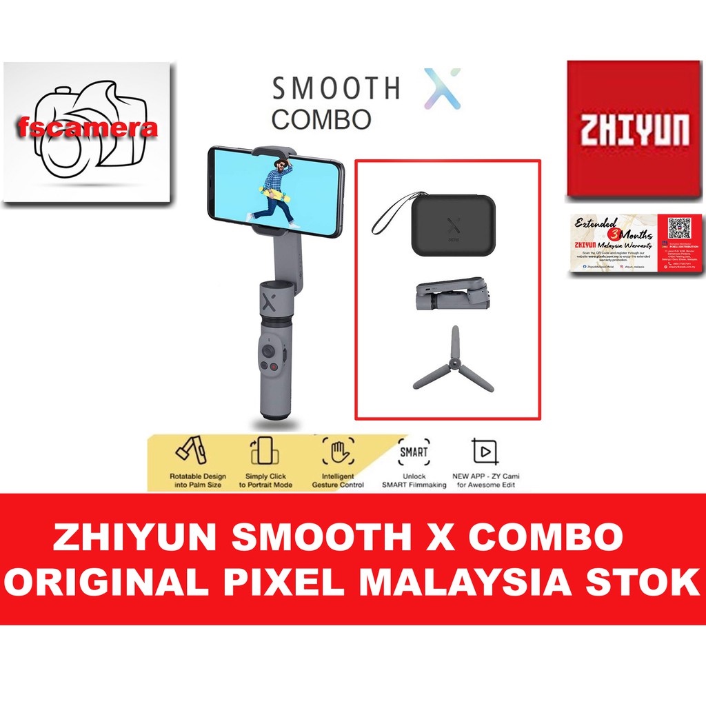 ZHIYUN ORIGINAL MALAYSIA SMOOTH X COMBO (PIXEL AGENT) Smartphone Gimbal Stabilizer | Shopee Malaysia
