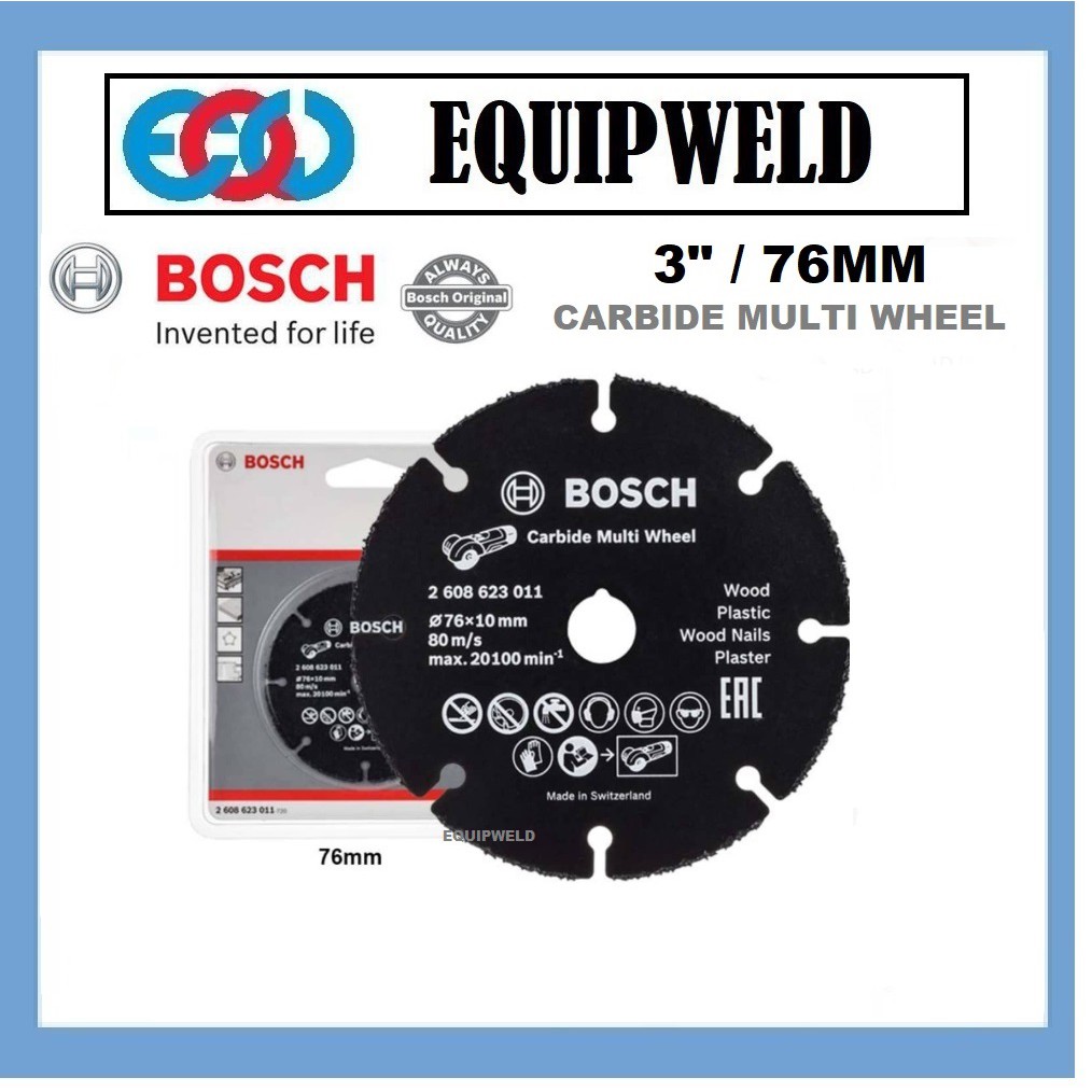 BOSCH 76MM / 3" CARBIDE MULTI WHEEL FOR GWS12-76V-EC (ORIGINAL) MINI ...