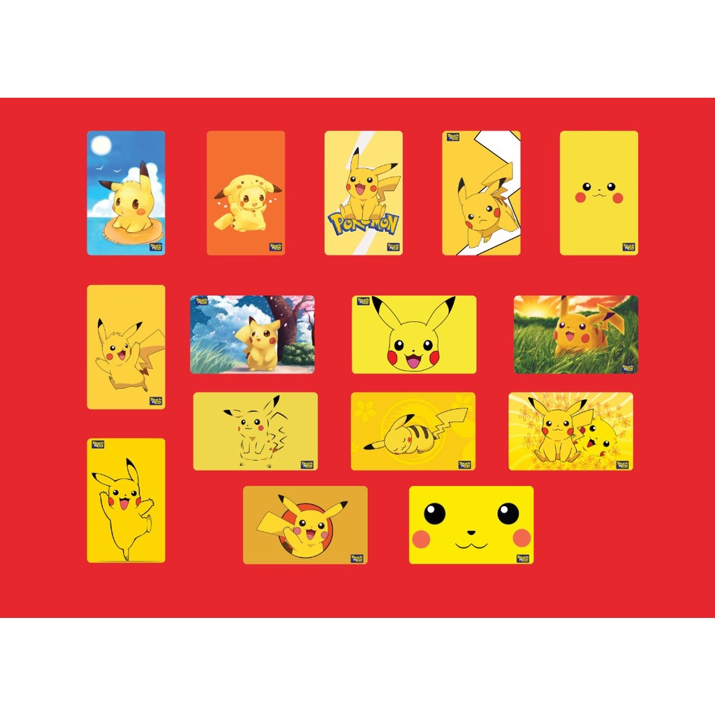 POKEMON PIKACHU - Tng Touch N Go Sticker/Bank Card Sticker Cover ...