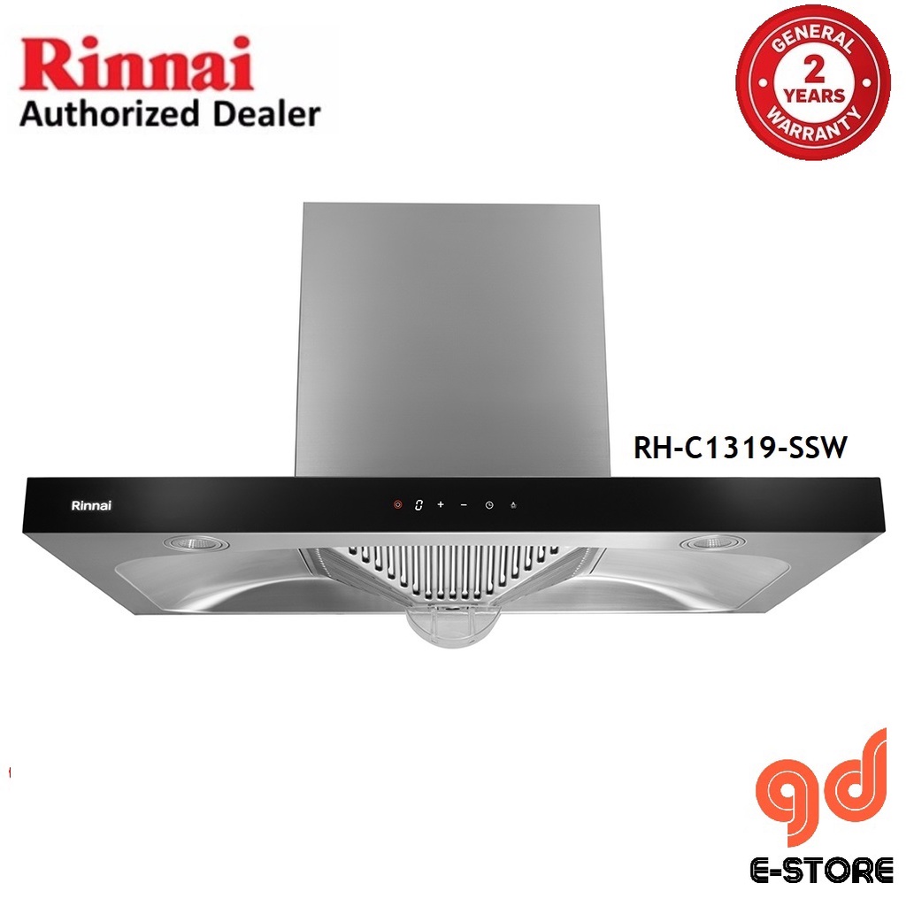 Rinnai RH-C1319-SSW 90cm 1200m³/hr Chimney Hood RHC1319SSW | Shopee Malaysia
