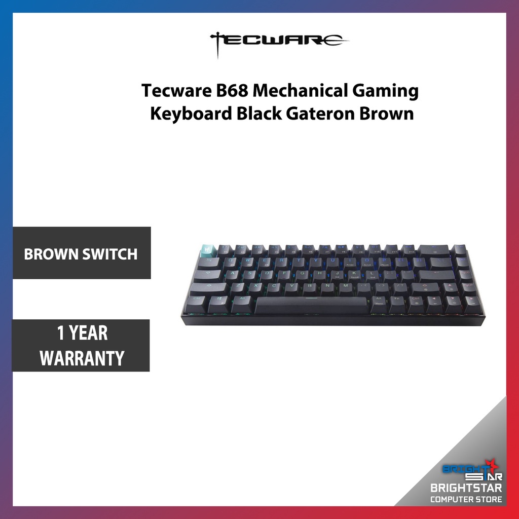 Tecware B68 Wireless Mechanical Keyboard ( Black / White ) | Shopee ...