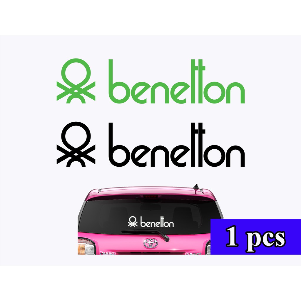 United Colors Of Benetton Car Sticker Windshield Bumper Helmet Cermin ...