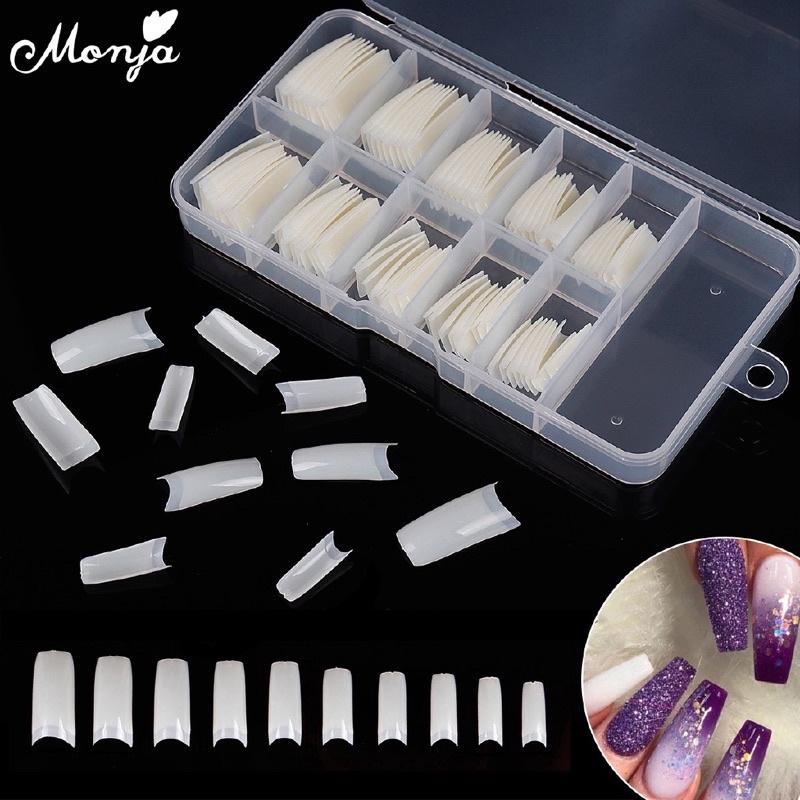 Clear White Poly Gel Fake Nails Shopee Malaysia