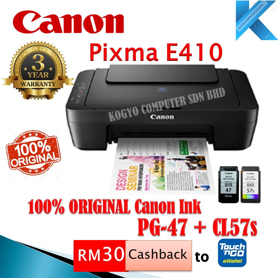 CANON PIXMA E410 ALL IN ONE PRINTER | Shopee Malaysia