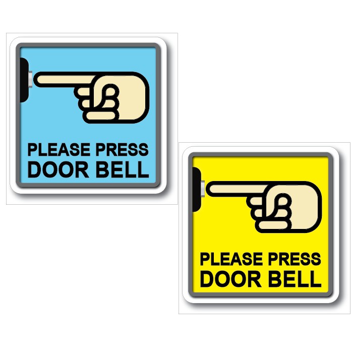 PLEASE PRESS DOOR BELL 2'S 110X110X2MM (we accept custom-make order ...
