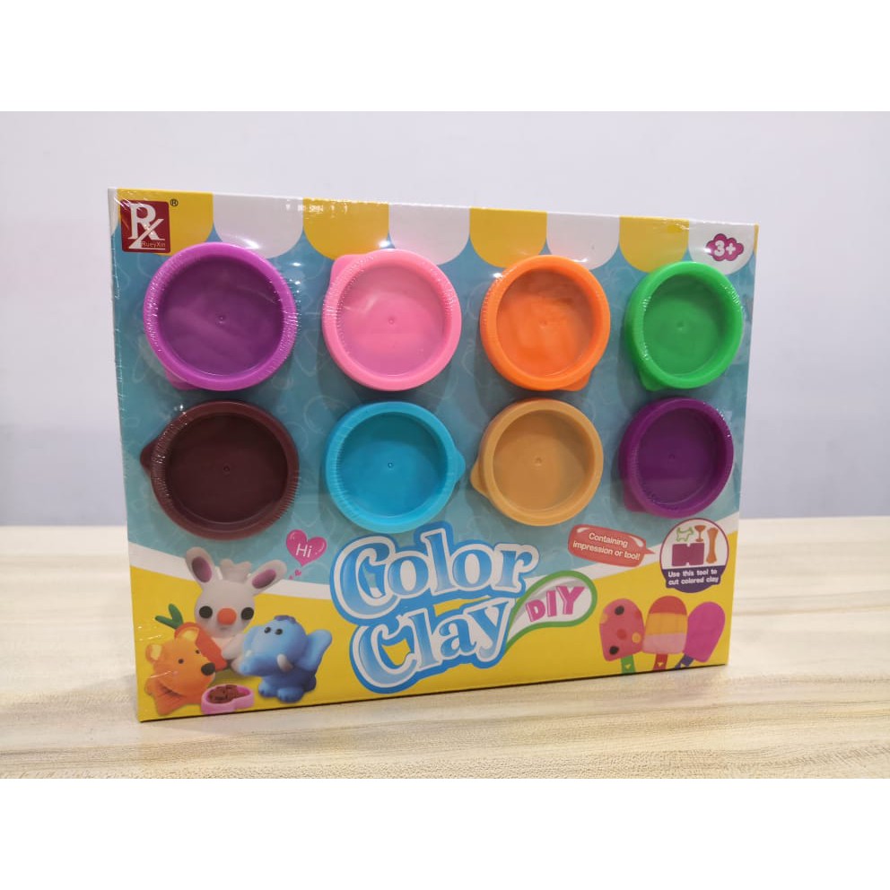 8 BOTTLES! Kids Play Dough Kids - Kids Playdough Mainan Tanah Liat ...