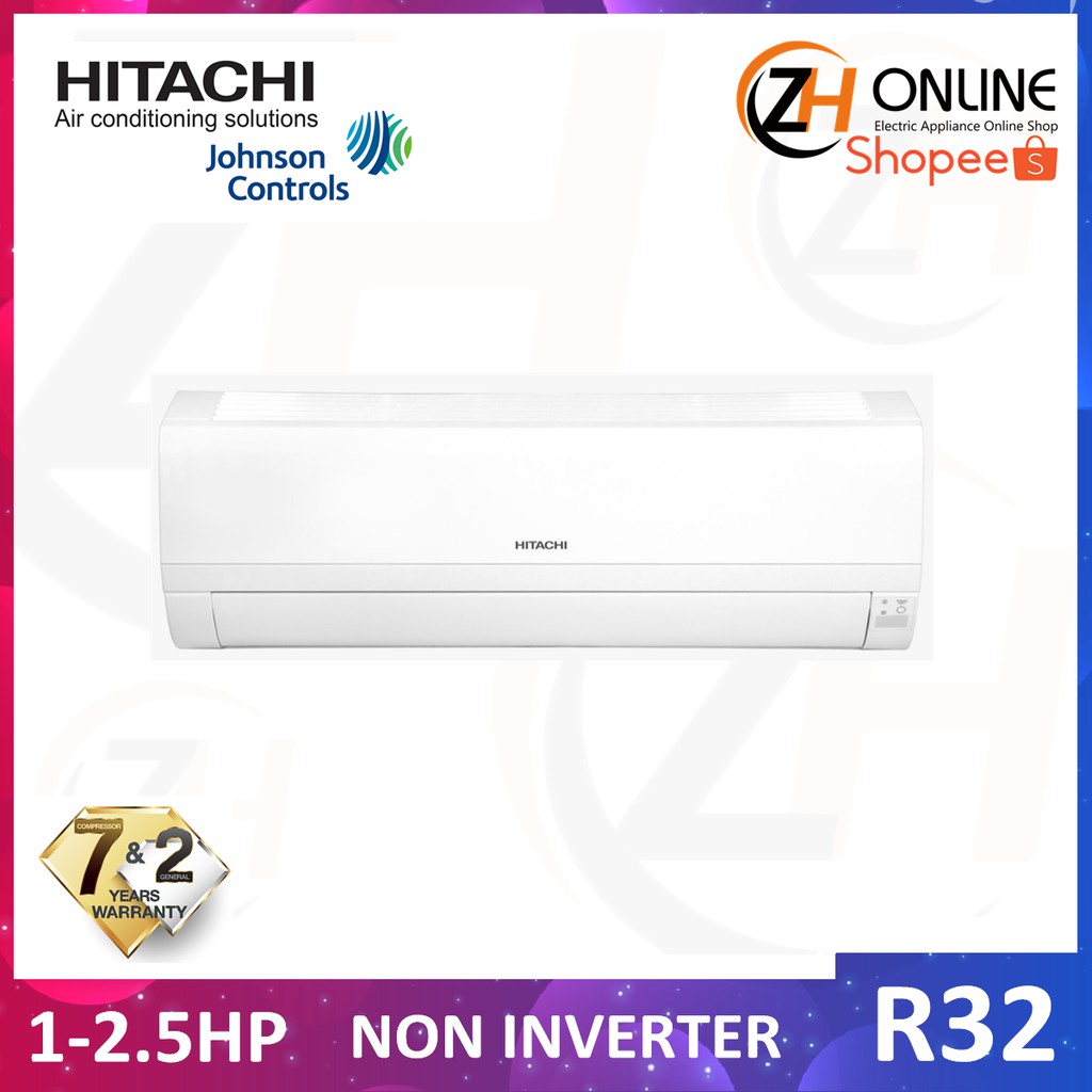 Hitachi 1hp - 2.5hp r32 johnson controls standard non inverter ej ...