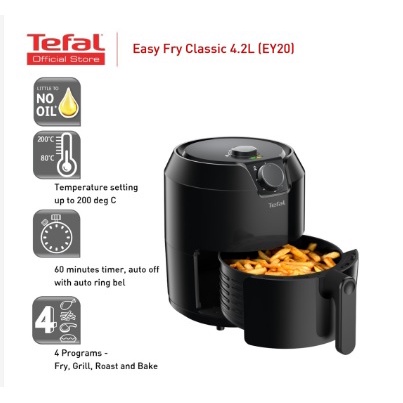 Tefal Easy Fry Classic Healthy Air Fryer (4.2L) EY20 | Shopee Malaysia