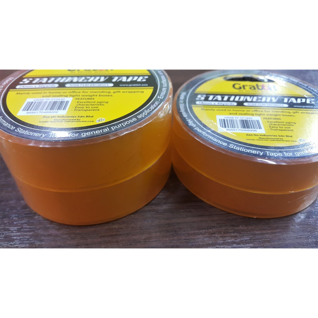 (2 ROLLS) GRABBIT STATIONERY TAPE | Shopee Malaysia