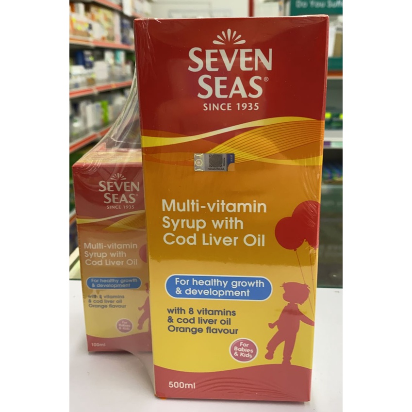 SEVEN SEAS MULTIVITAMIN SYRUP WITH COD LIVER OIL FOR KIDS 500ml + 100ml ...