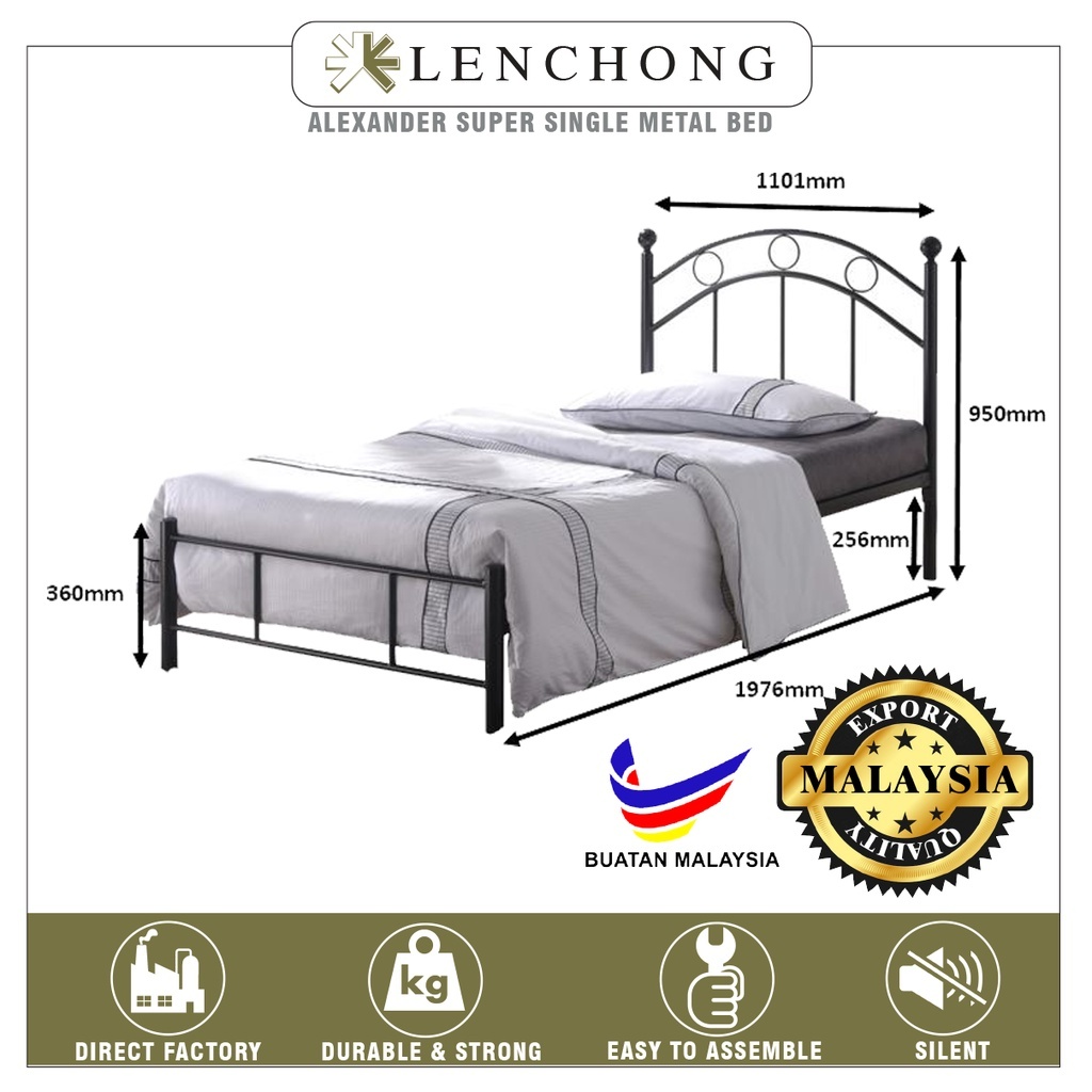 [Super Single] Alexander Super Single Bed Frame / Easy-assembly/ Super ...