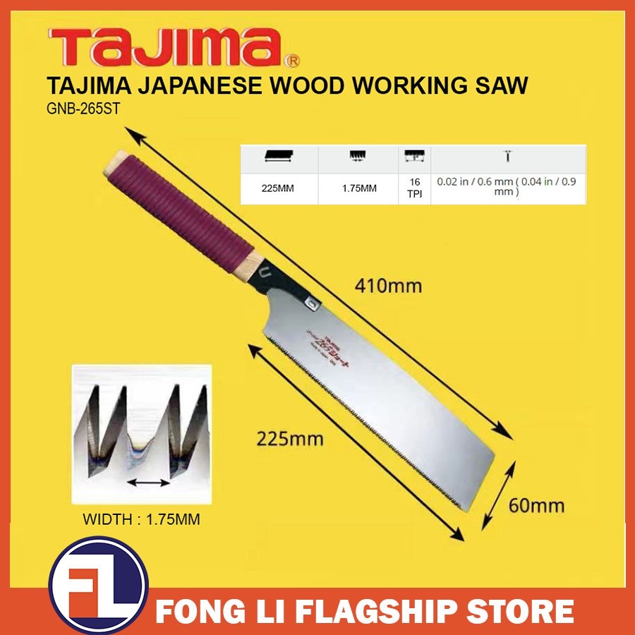 TAJIMA Japanese Pull Stroke Saw GNC-265ST (Purple Handle) | Shopee Malaysia