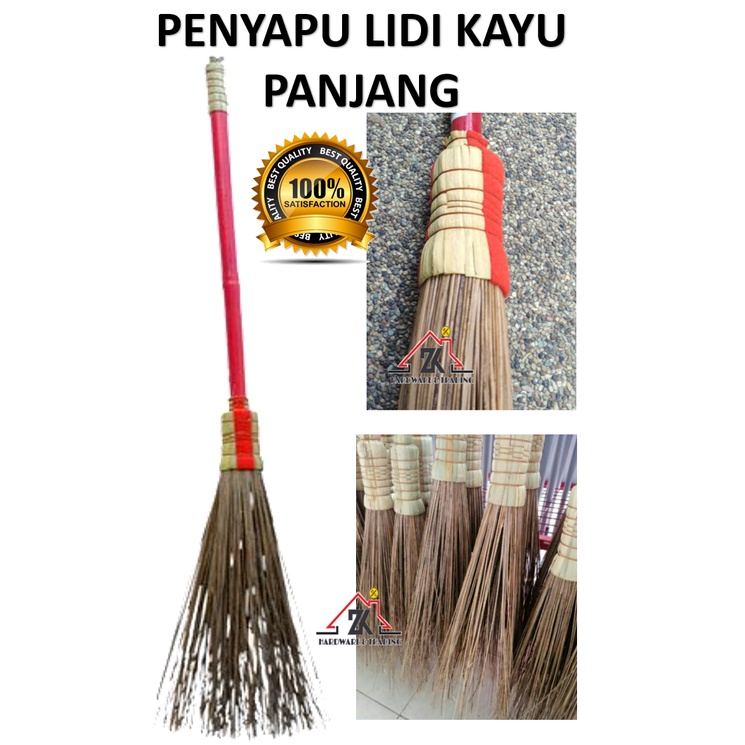 Lidi Broom Kayu Panjang Penyapu Lidi Bertangkal Berhulu Penyapu Lidi ...