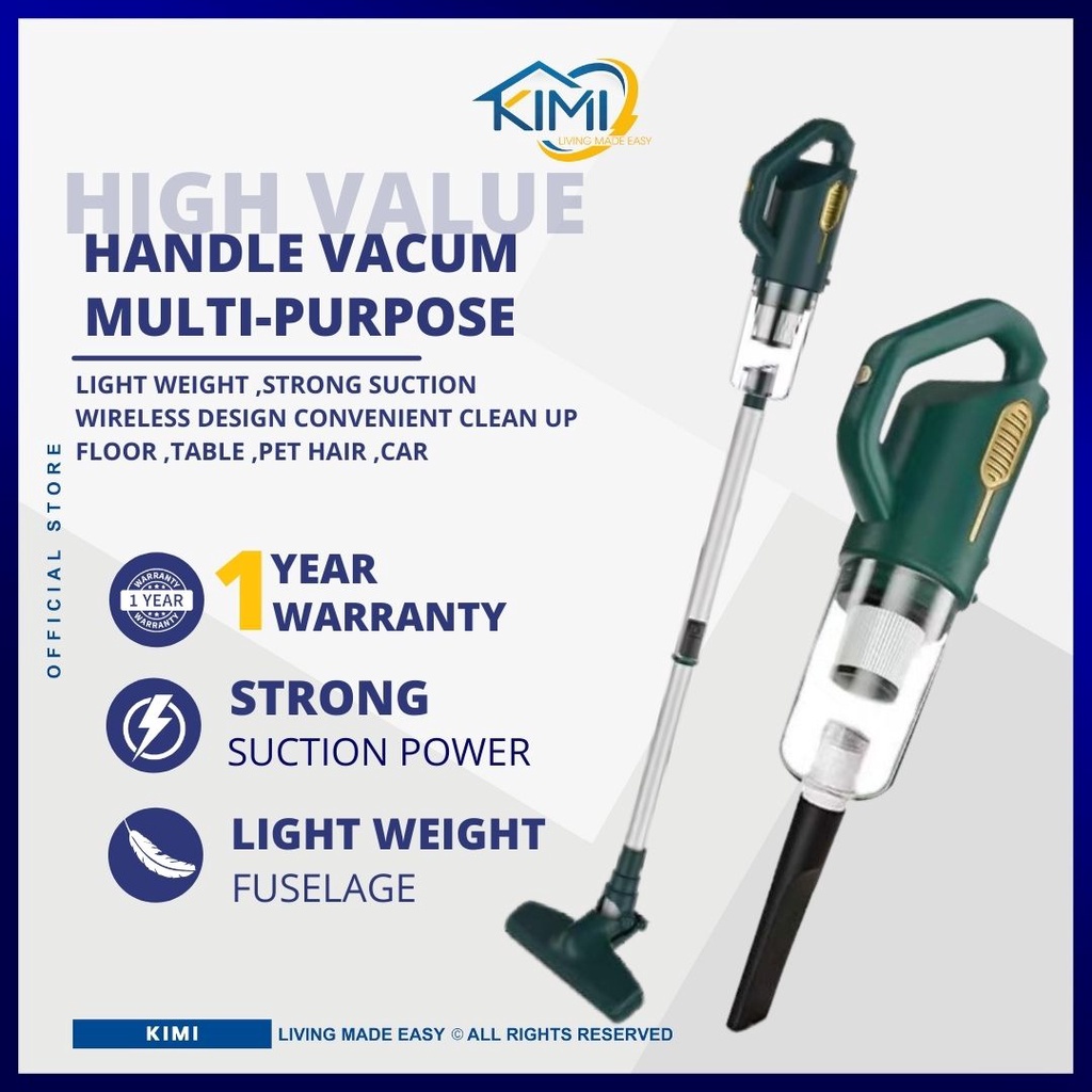 KIMI Cordless Handheld Vacuum Cleaner High Suction Wired/Wireless Car ...