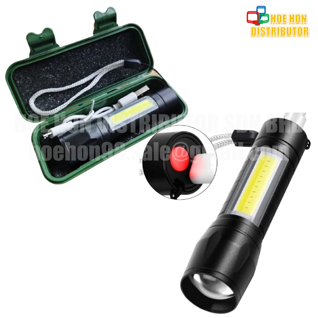 USB Rechargeable Small Flashlight Torch Light XPE COB LED Energy Saving ...