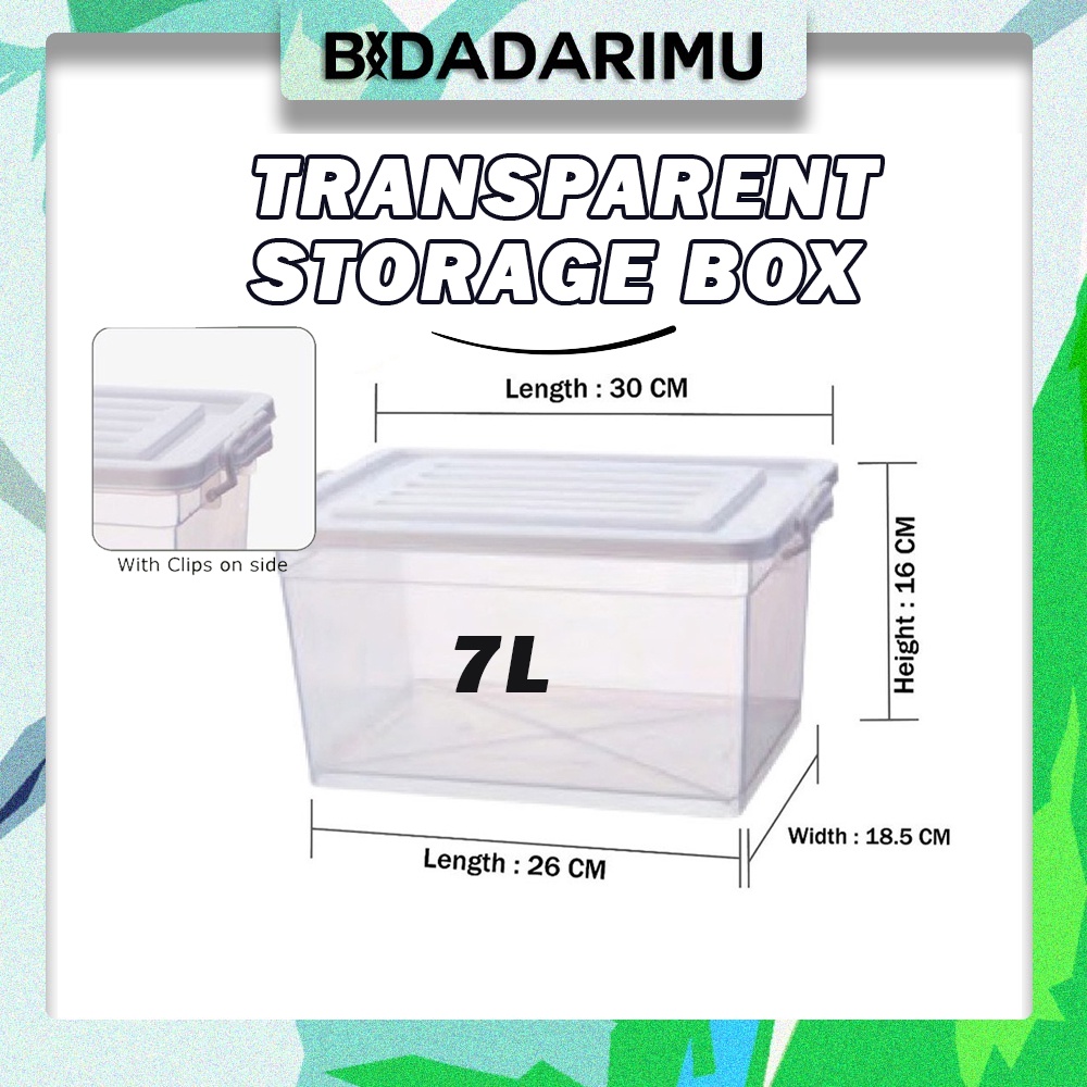 Storage Box Transparent Kotak Simpanan Roda Storage Box with wheels ...