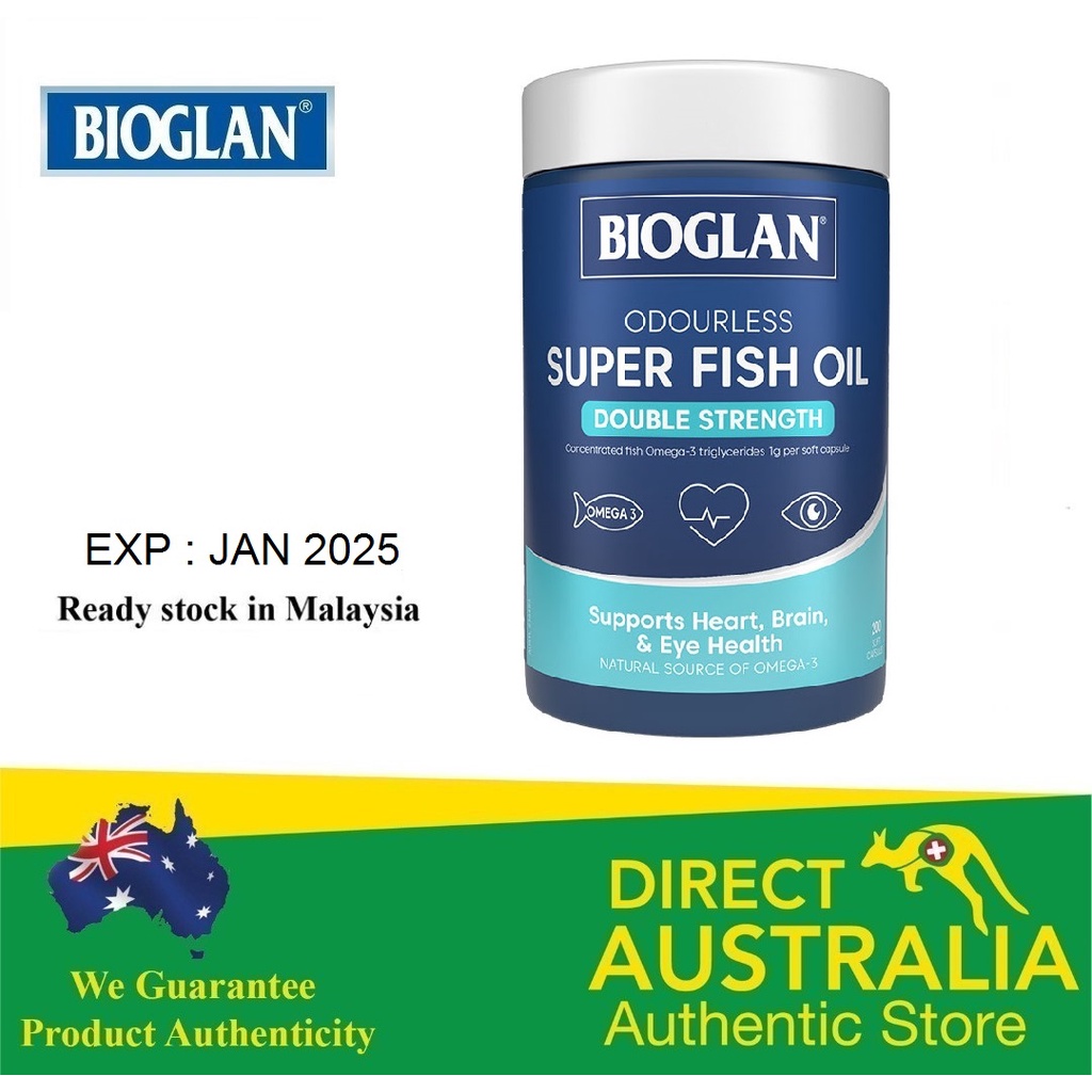 BIOGLAN Odourless Super Fish Oil Double Strength (200 Capsules ...