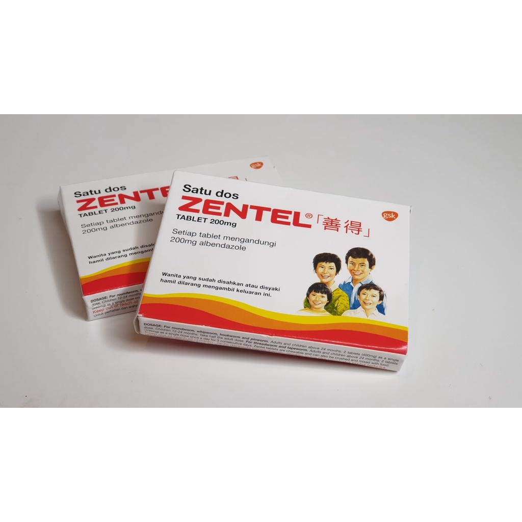 Zentel Tabs 200mg 2S | Shopee Malaysia