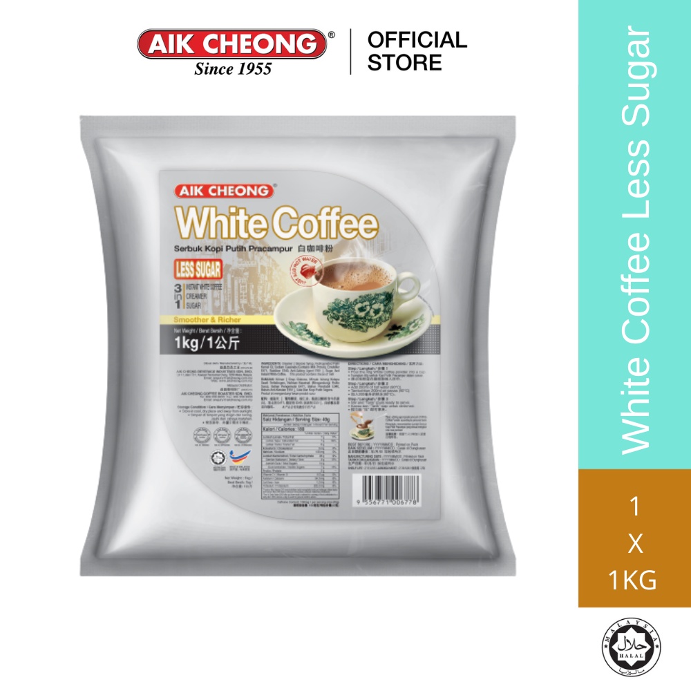 AIK CHEONG White Coffee 3in1 Powder 1kg - Less Sugar | Shopee Malaysia