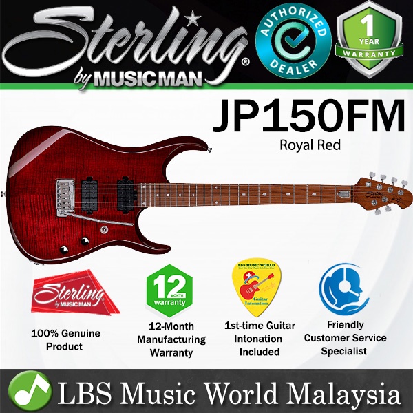 Sterling JP150 John Petrucci Electric Guitar - Royal Red (JP 150 ...
