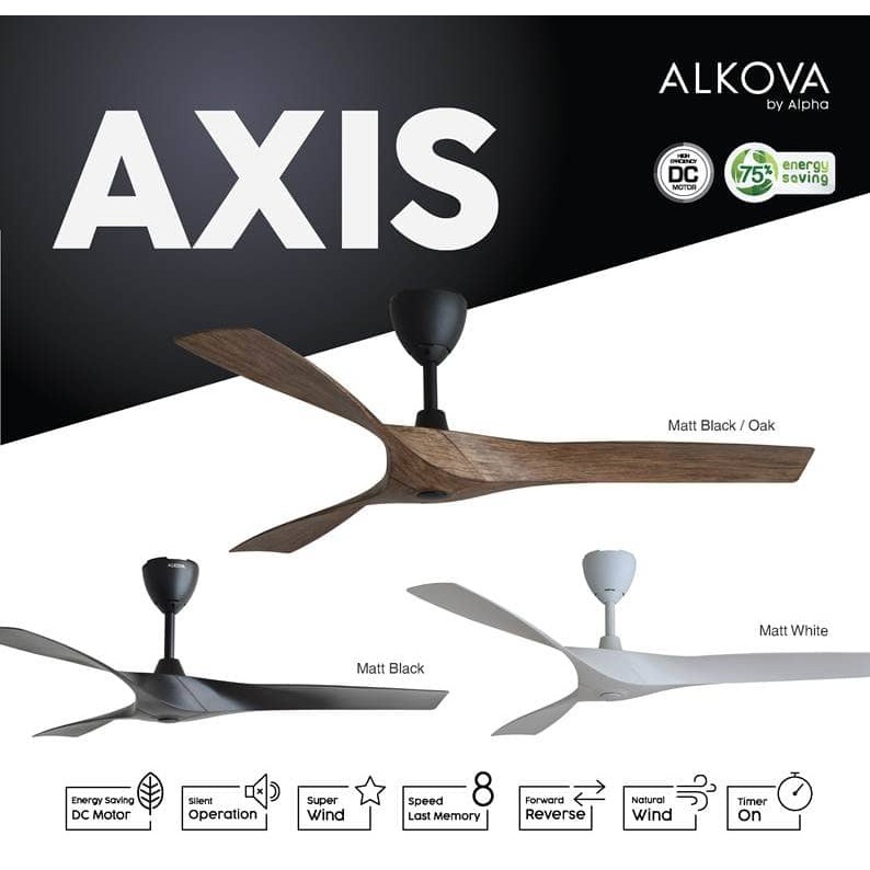 ALKOVA [READY STOCK] by ALPHA AXIS 56" DC Motor super wind Ceiling Fan ...