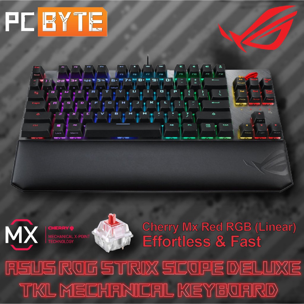 ASUS ROG STRIX SCOPE TKL DELUXE RGB - CHERRY MX RED | Shopee Malaysia