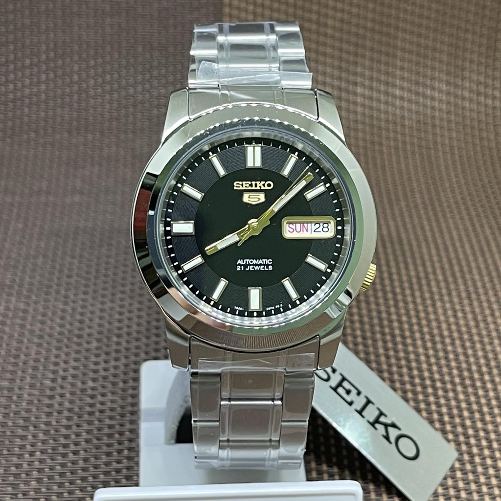 Seiko 5 SNKK17K1 Automatic Stainless Steel Black Dial Analog Men's ...