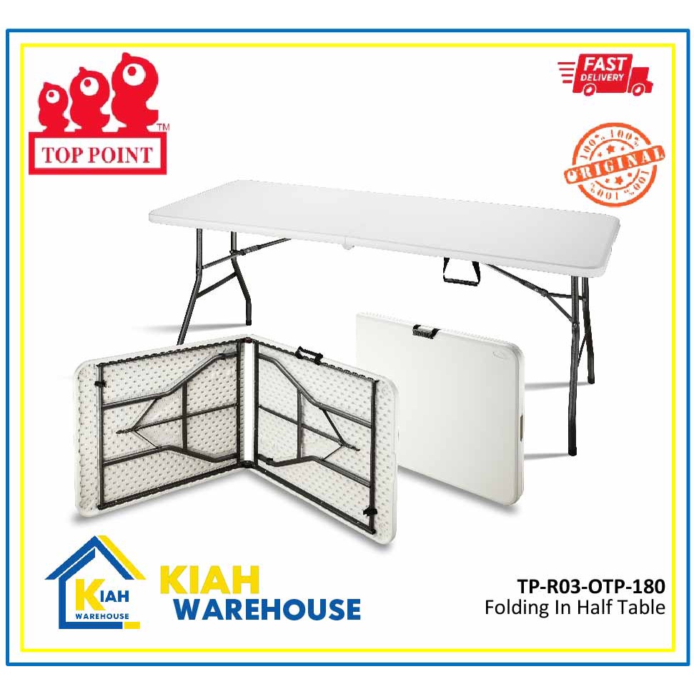 Meja Lipat TOP POINT 6FT Folding In Half Table Lipat Dalam Separuh Meja ...