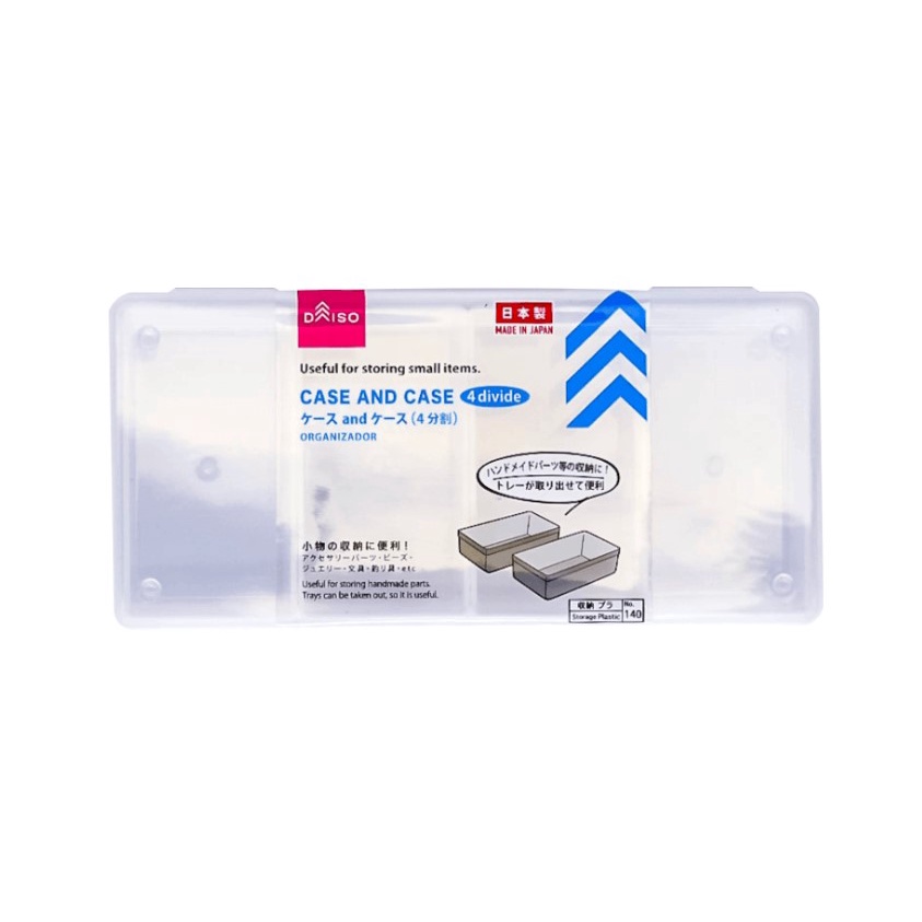 Daiso Case and Case Daiso Case with Lid & 4 Divide Small Box Storage ...