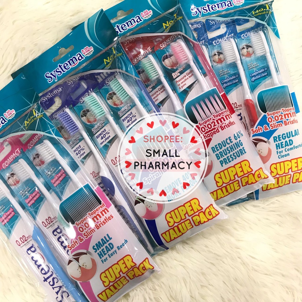 Systema Toothbrush 0.02mm Patented Bristles ( Soft & slim - small ...