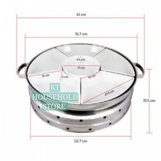 KT WARE 3606 52cm steel Dome set / kenduri dome set chafing dish buffet ...