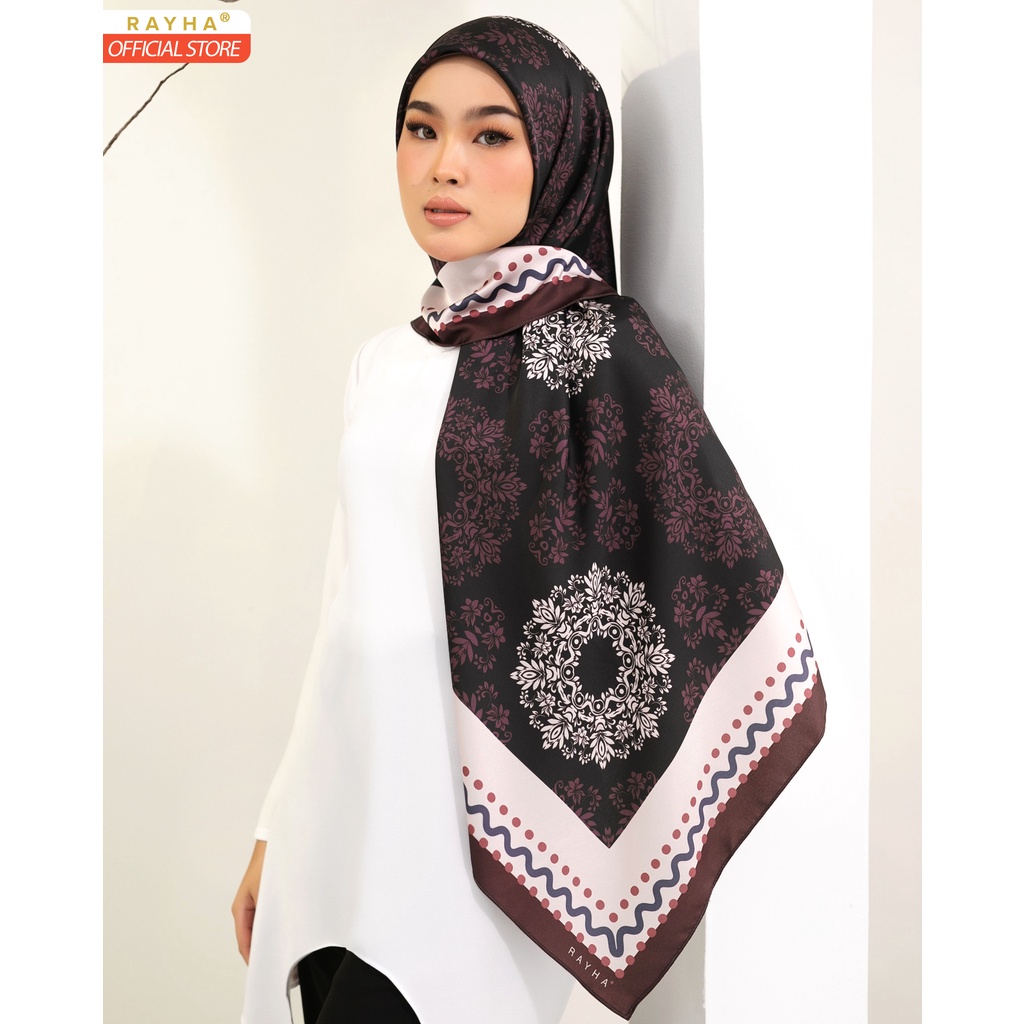 RAYHA Monochrome Printed Cahaya Square | Shopee Malaysia