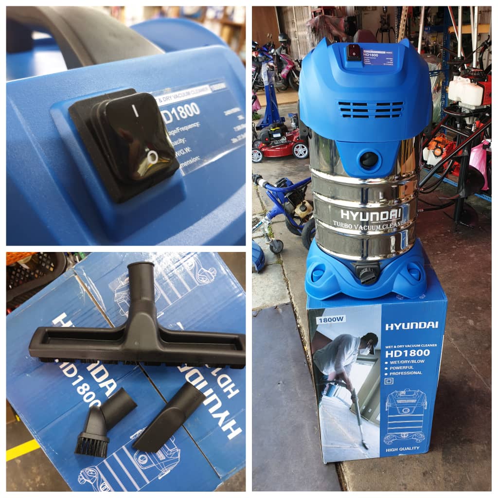 HYUNDAI HD-1800 VACUUM CLEANER (WATER PROOF SWITCH/HEAVY DUTY) | Shopee ...