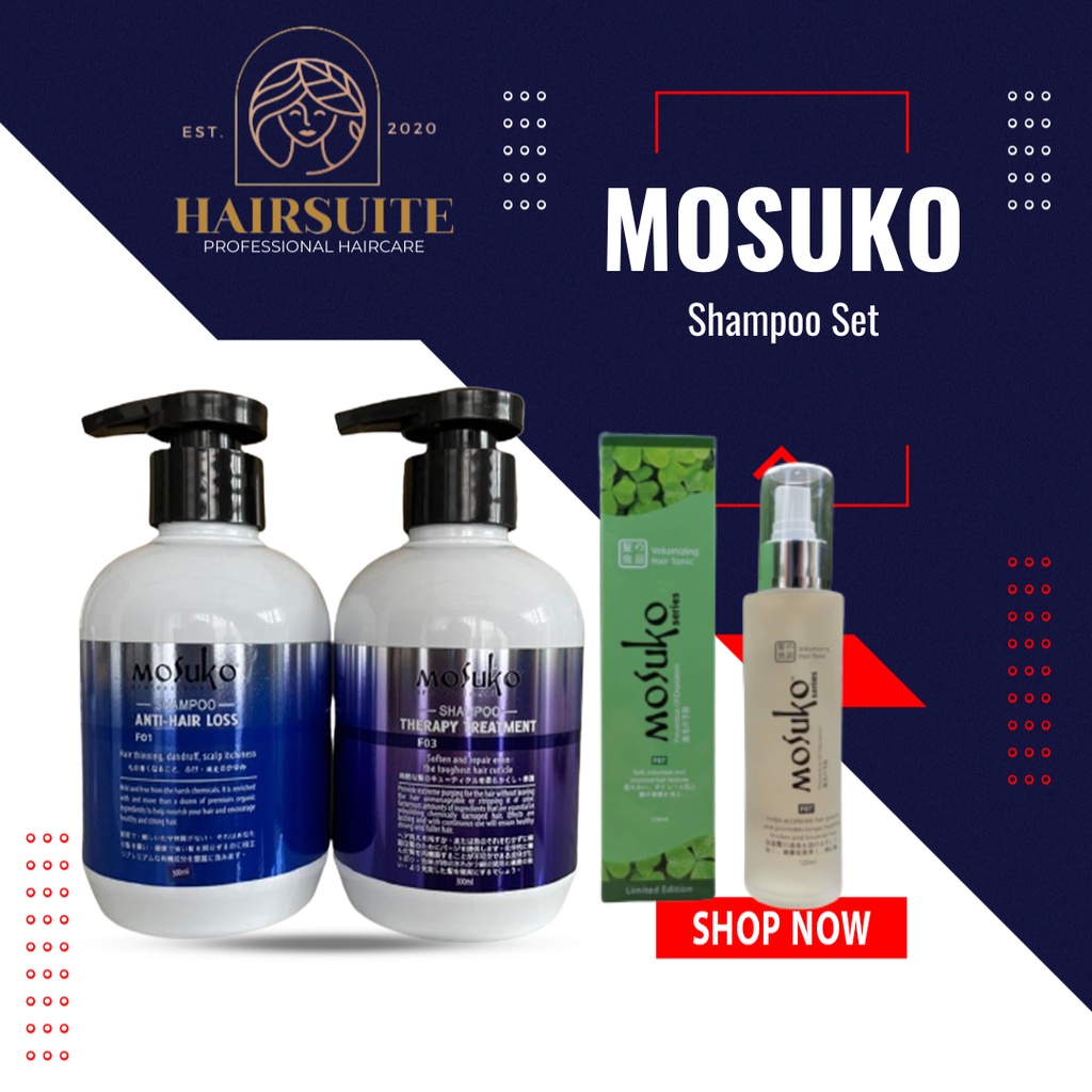 MOSUKO ANTI HAIR LOSS DERMA SCALP CARE 300ml VALUE SET - ANTI HAIR FALL ...