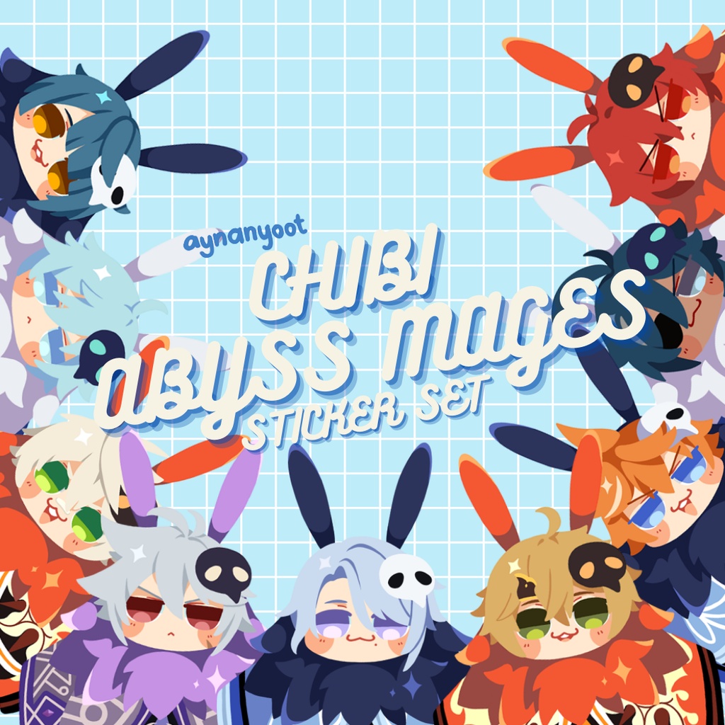 Chibi Abyss Mages Genshin Impact Sticker Set | Shopee Malaysia