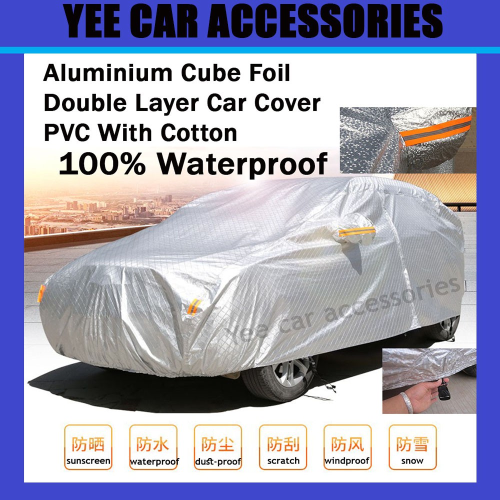 High Quality Aluminium Foil Double Layer Car Cover PVC With Cotton ...