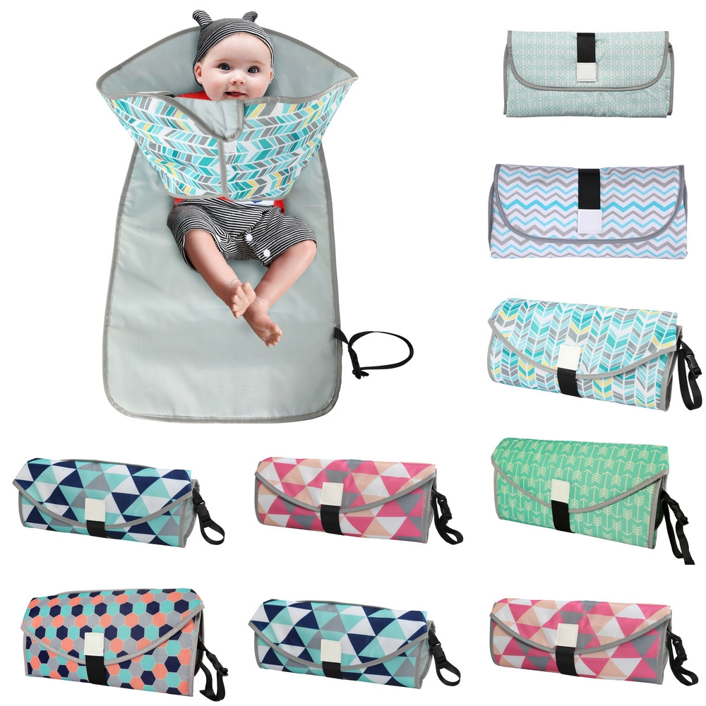 3-in-1 Waterproof Baby Diaper Mat Portable Baby Nappy Diaper Changing ...