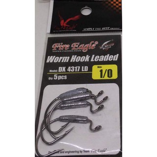 DX 4317 LD : Fire Eagle Worm Hook Leaded For Zman/Soft Plastic/Soft ...