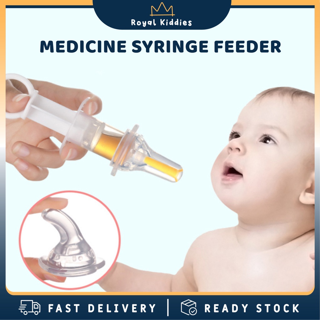 Baby Medicine Syringe (BLUE) Feeder Smart Medicine Dispenser Needle ...