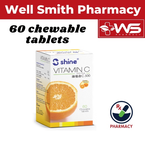 Shine Vitamin C 500 Plus (60 Chewable Tablets) | Shopee Malaysia
