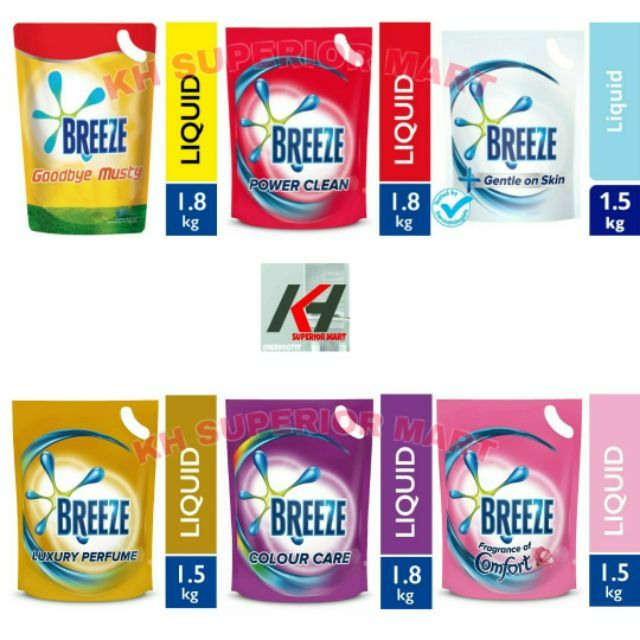 Breeze Detergent Liquid Refill Pack -READY STOCK🇲🇾 1.5 KG-1.8 KG ...