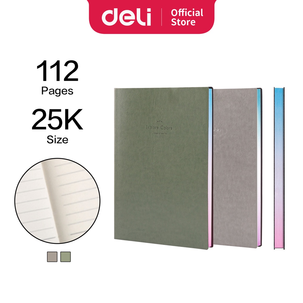 Deli Notebook Notepad 25K Smooth Writing 112 Sheets [Explore Colors ...