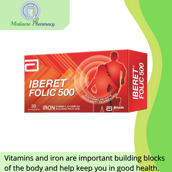 Abbott Iberet folic 500 30’s film coated tablet | Shopee Malaysia