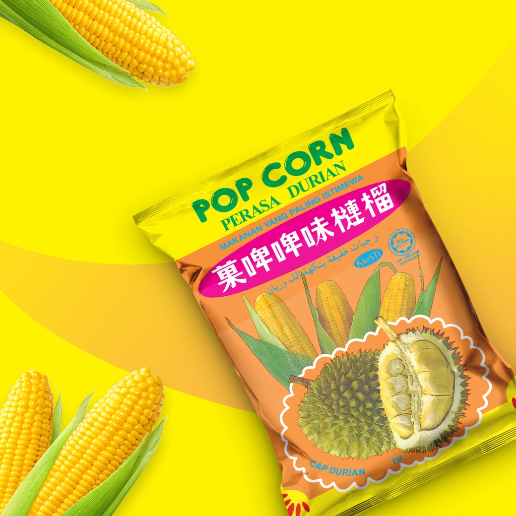 Pop Corn Perasa Durian榴莲味啤啤菓 70g Snack Durian Jajan | Shopee Malaysia